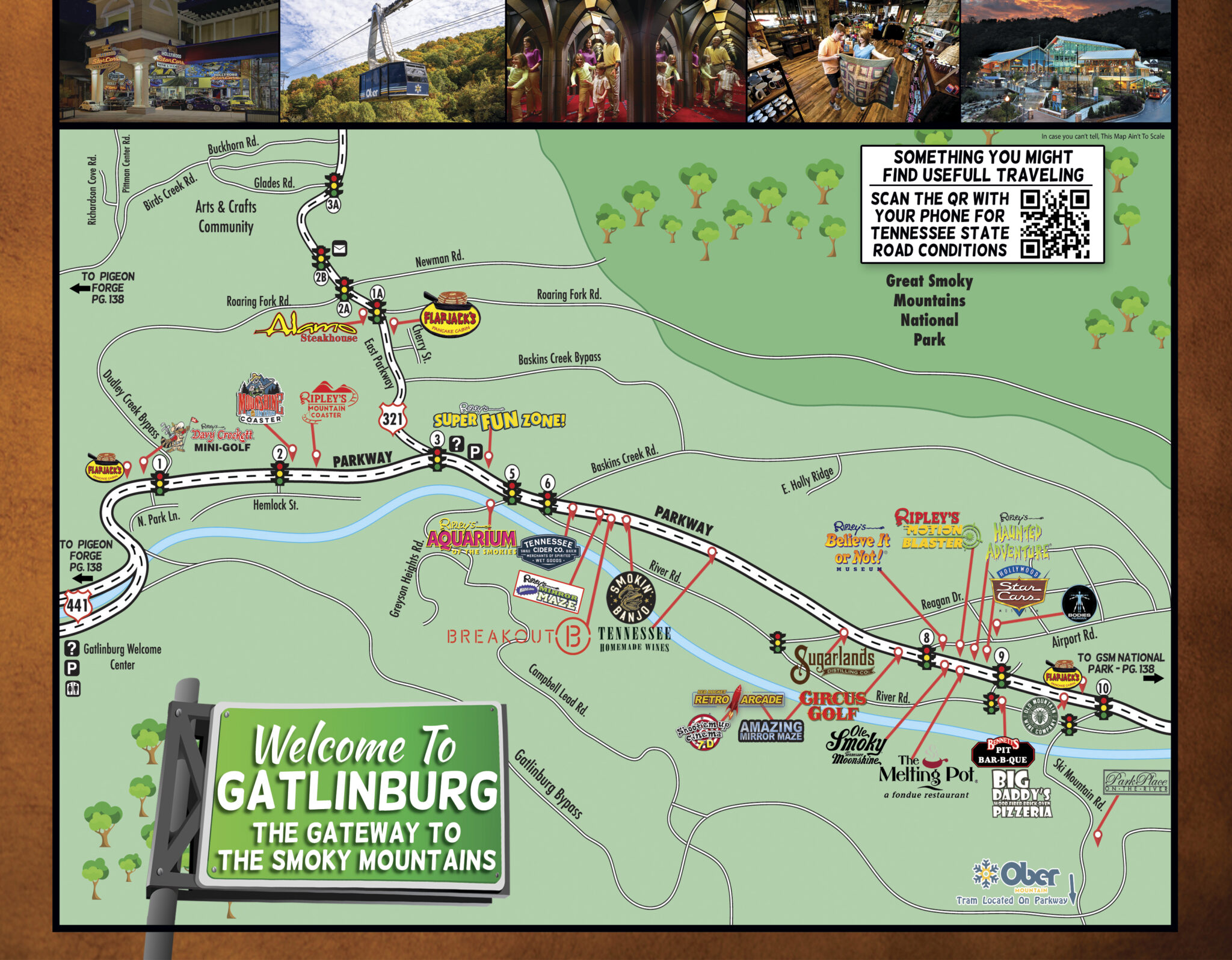 Gatlinburg Map | Gatlinburg Red Lights